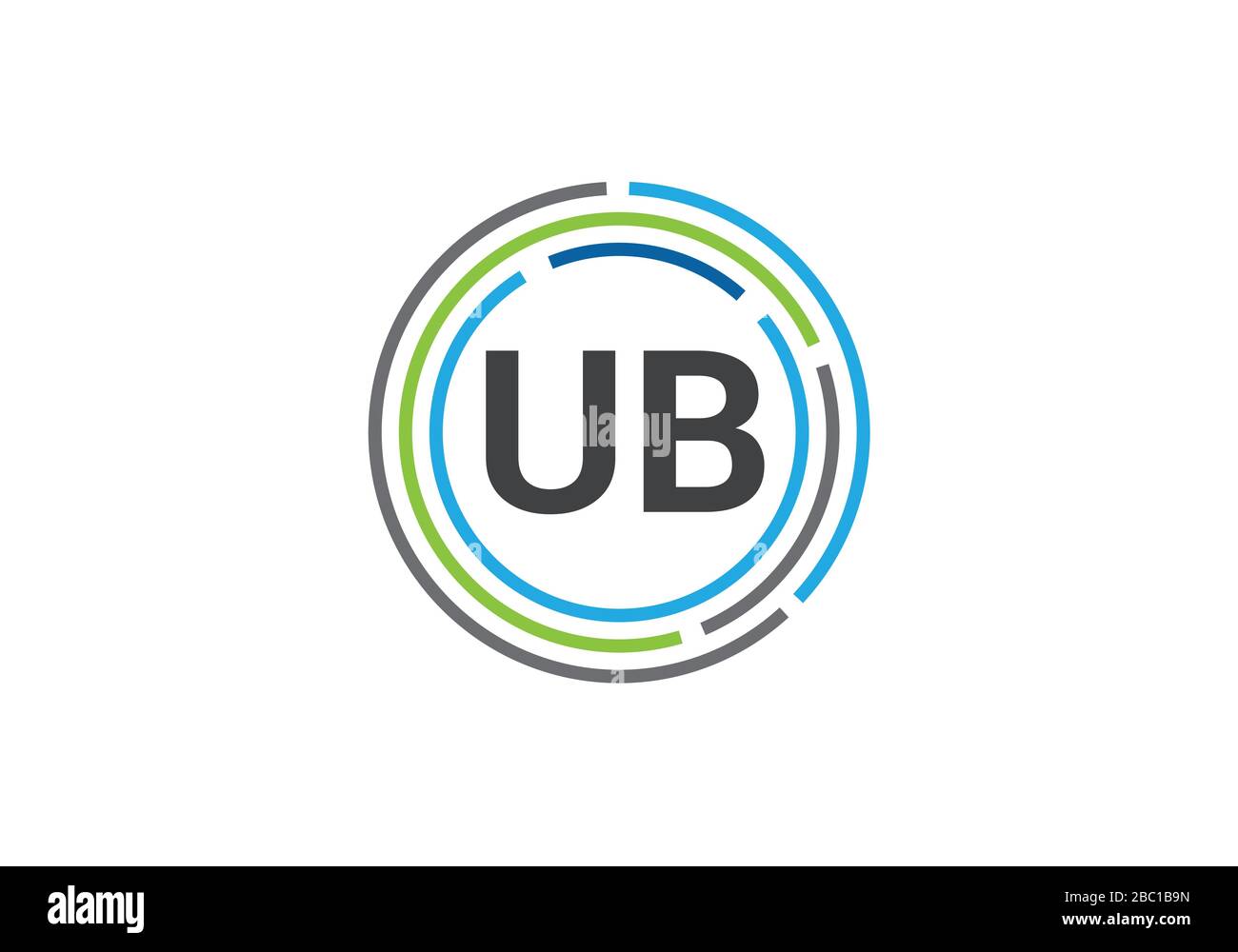 U B Initial Letter Logo design vector template, Graphic Alphabet Symbol ...