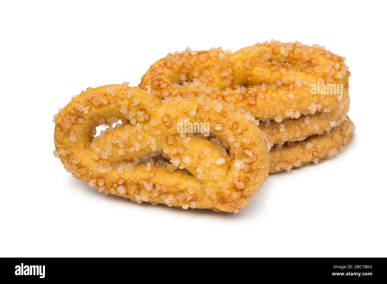 Traditional dutch sweet cookies called krakeling isolated on white ...