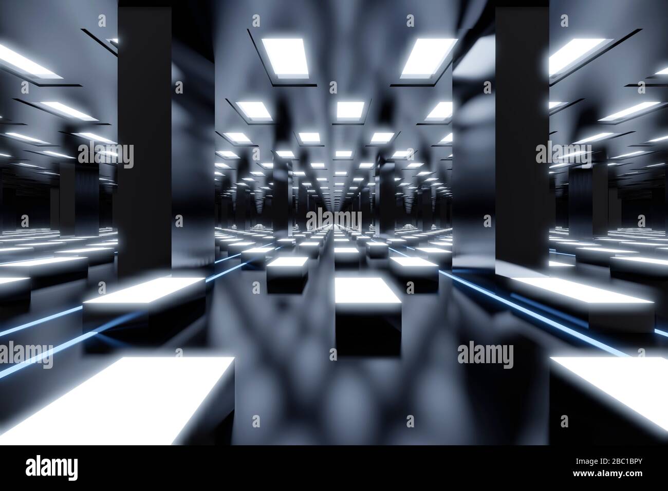 Three dimensional render of futuristic space Stock Photo - Alamy