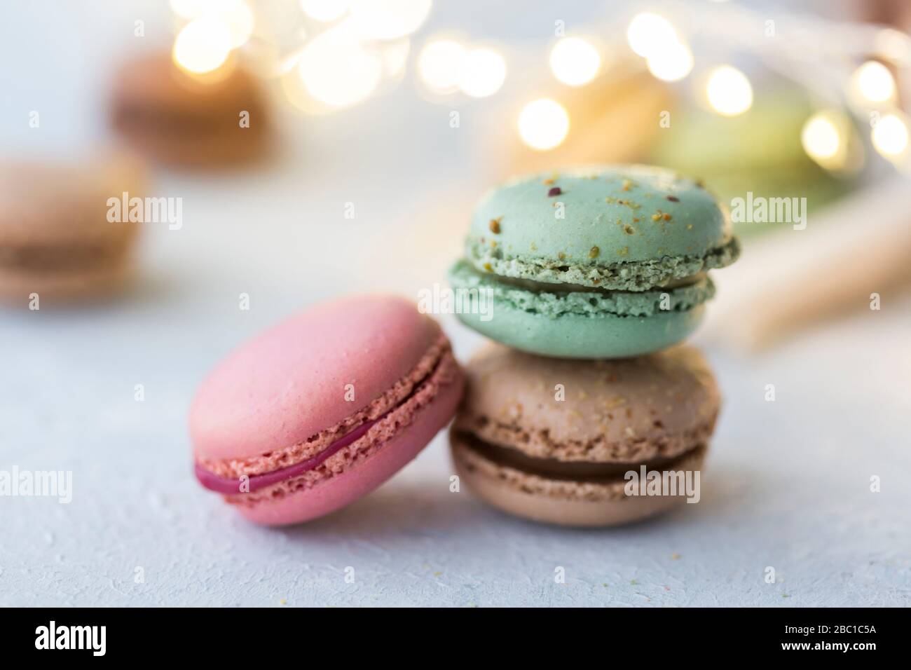 Colorful macaroon cookies Stock Photo - Alamy