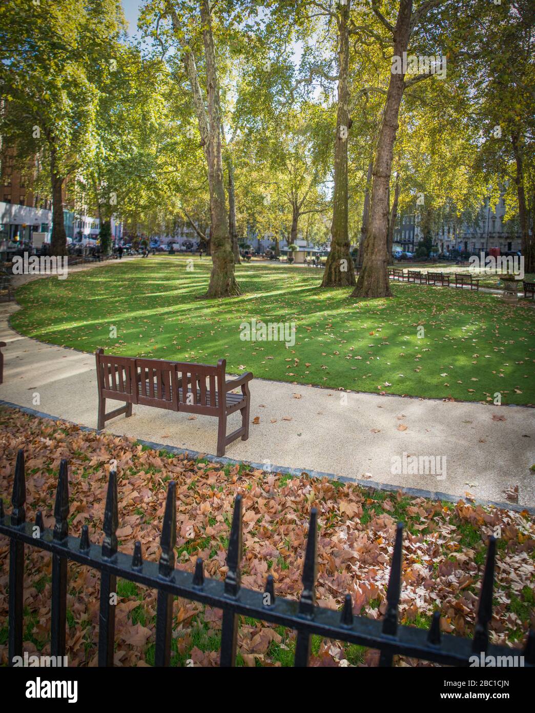 LONDON- Berkeley Square-a large town square in Mayfair in the west end ...
