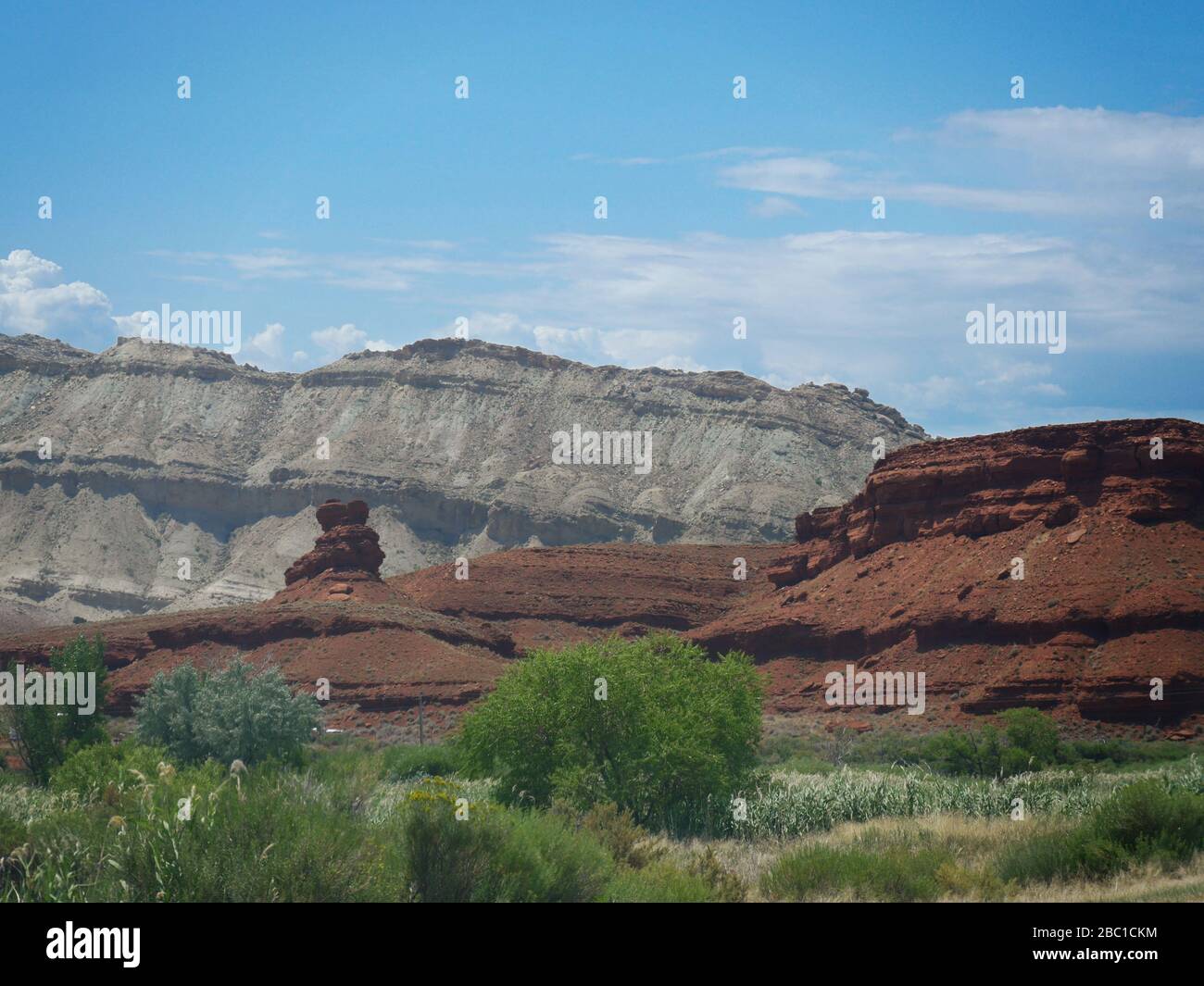 Breathtaking landscape with spectacular buttes and geologic red rock ...