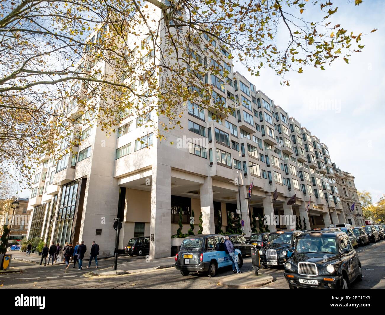 LONDON - DECEMBER, 2019: InterContinental. A luxury 5 star hotel on ...