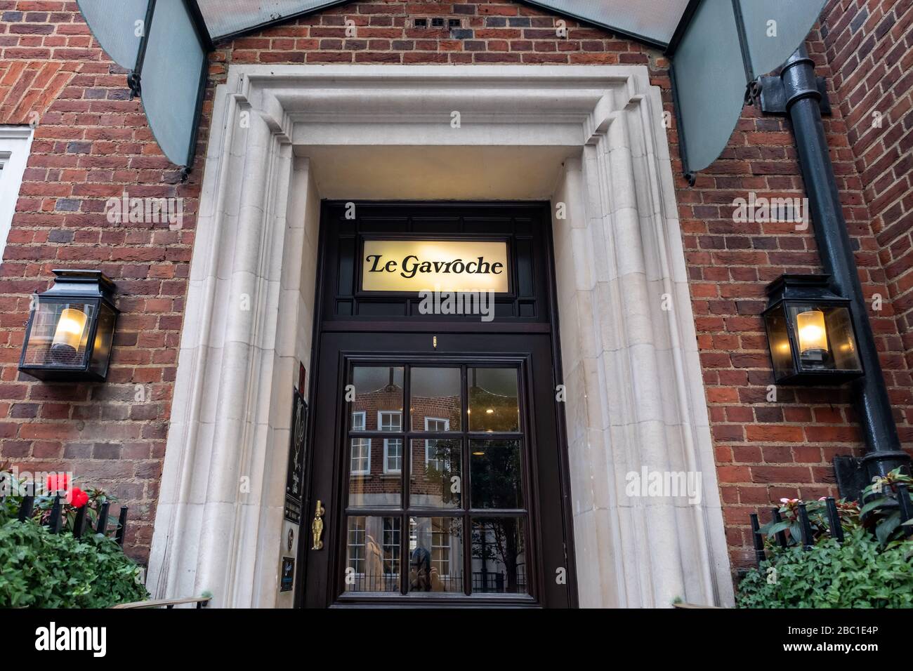 LONDON- DECEMBER, 2019: Le Gavroche in Mayfair, a luxury fine dining ...