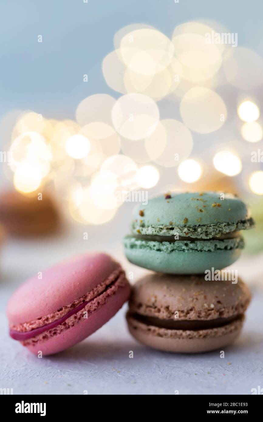 Colorful macaroon cookies Stock Photo - Alamy