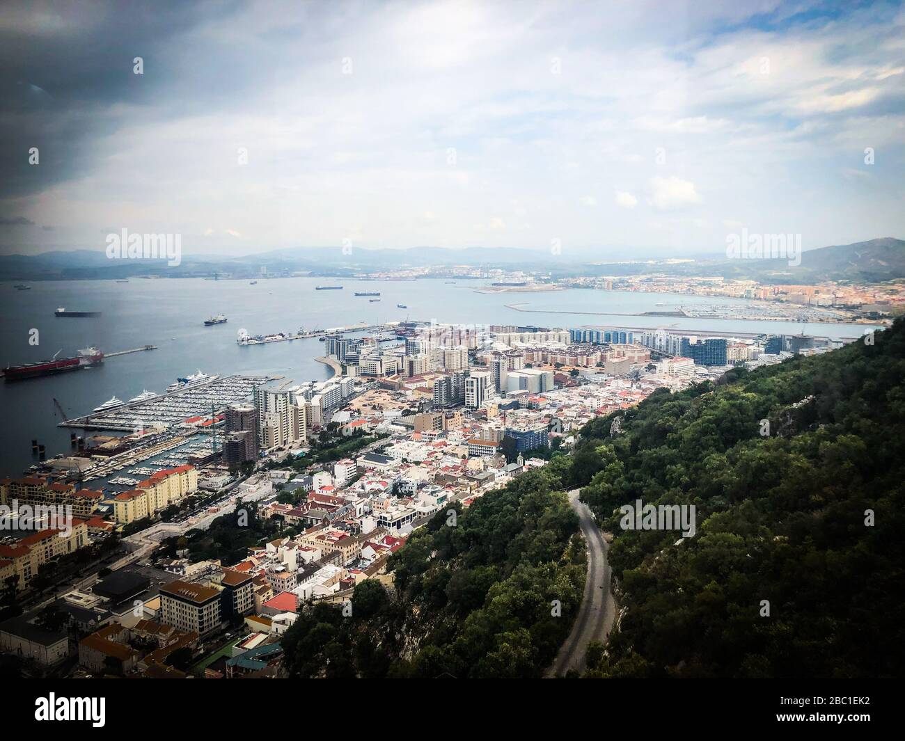 panoramic view of gibraltar city and surrenders Stock Photo - Alamy