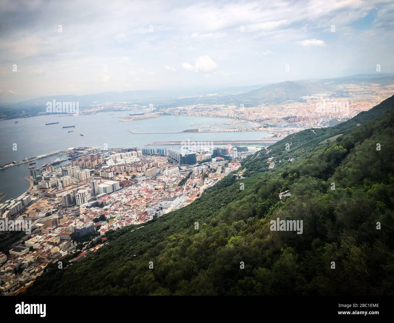 panoramic view of gibraltar city and surrenders Stock Photo - Alamy