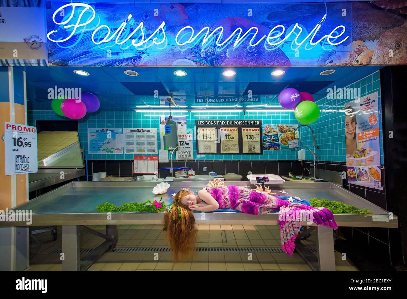THE LITTLE MERMAID, MODERN FAIRY TALES, FISH SECTION OF A SUPERMRKET ...