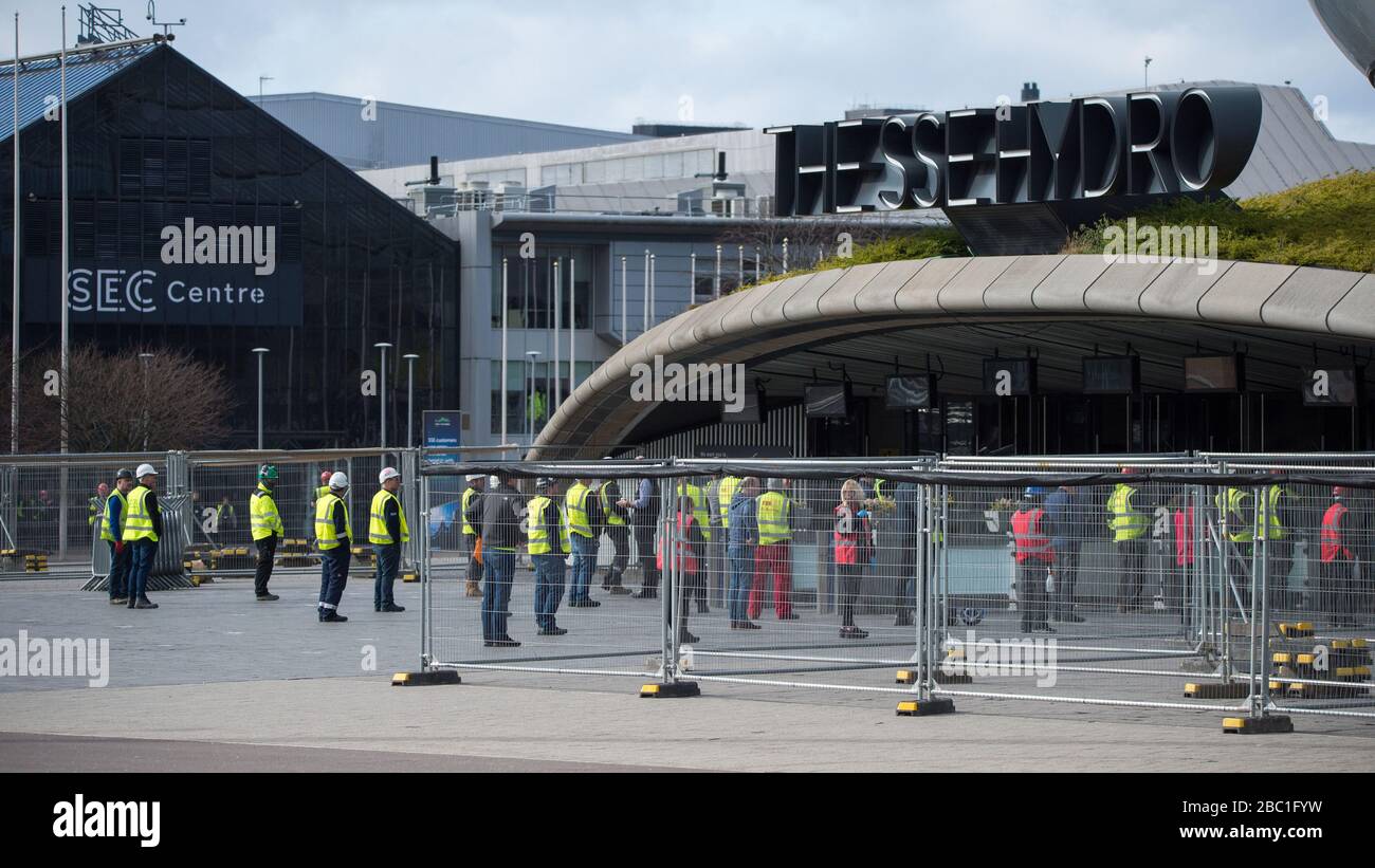 Pictured: Glasgow, UK. 2nd Apr, 2020. Pictured: Scenes showing the set ...