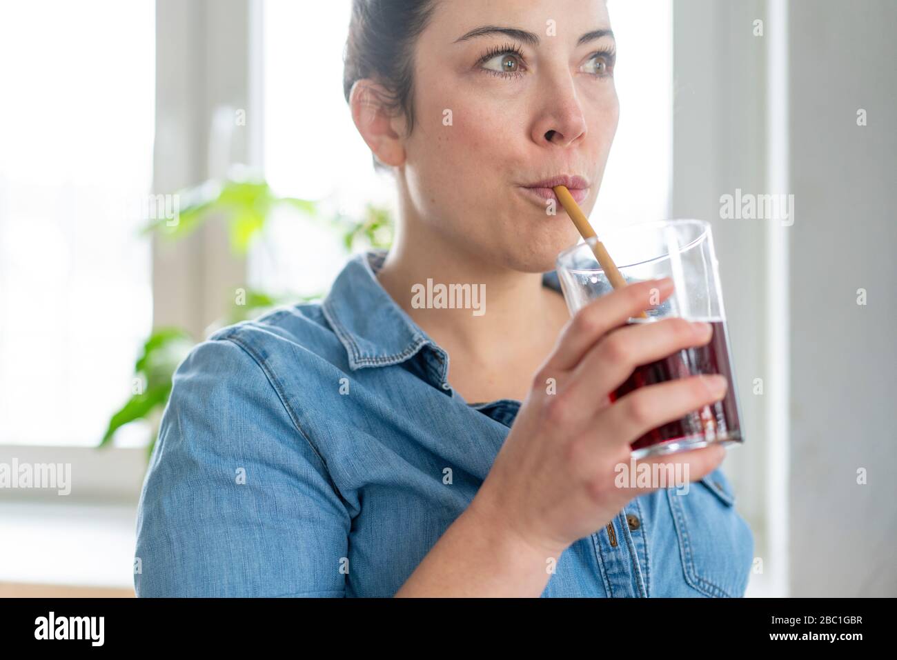 Wooden drinking straw hi-res stock photography and images - Alamy