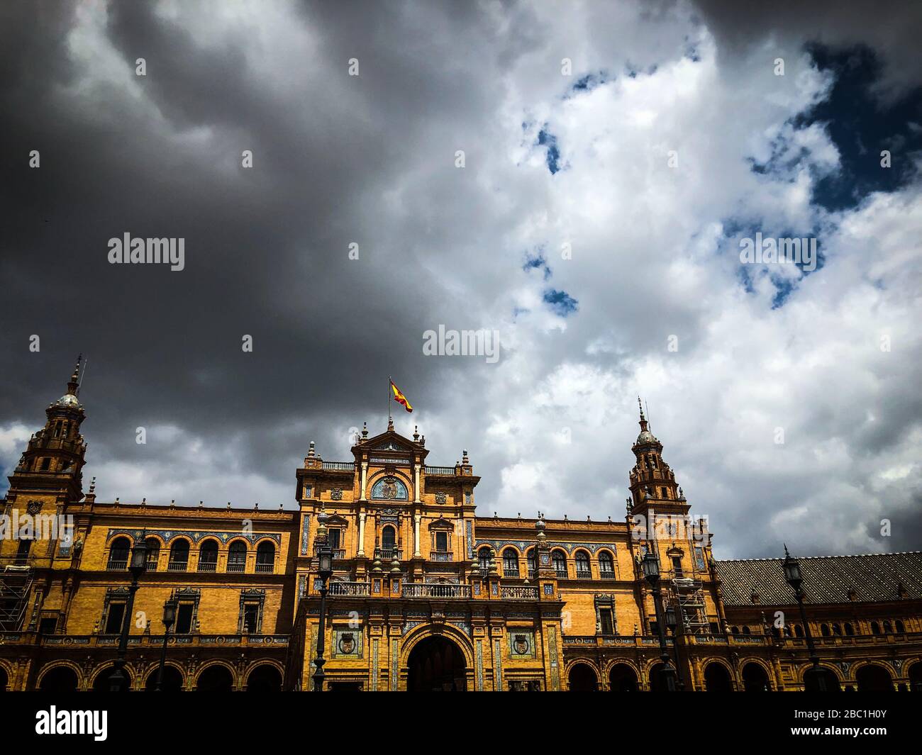close up view of the historical streets of the spanish cities Stock ...