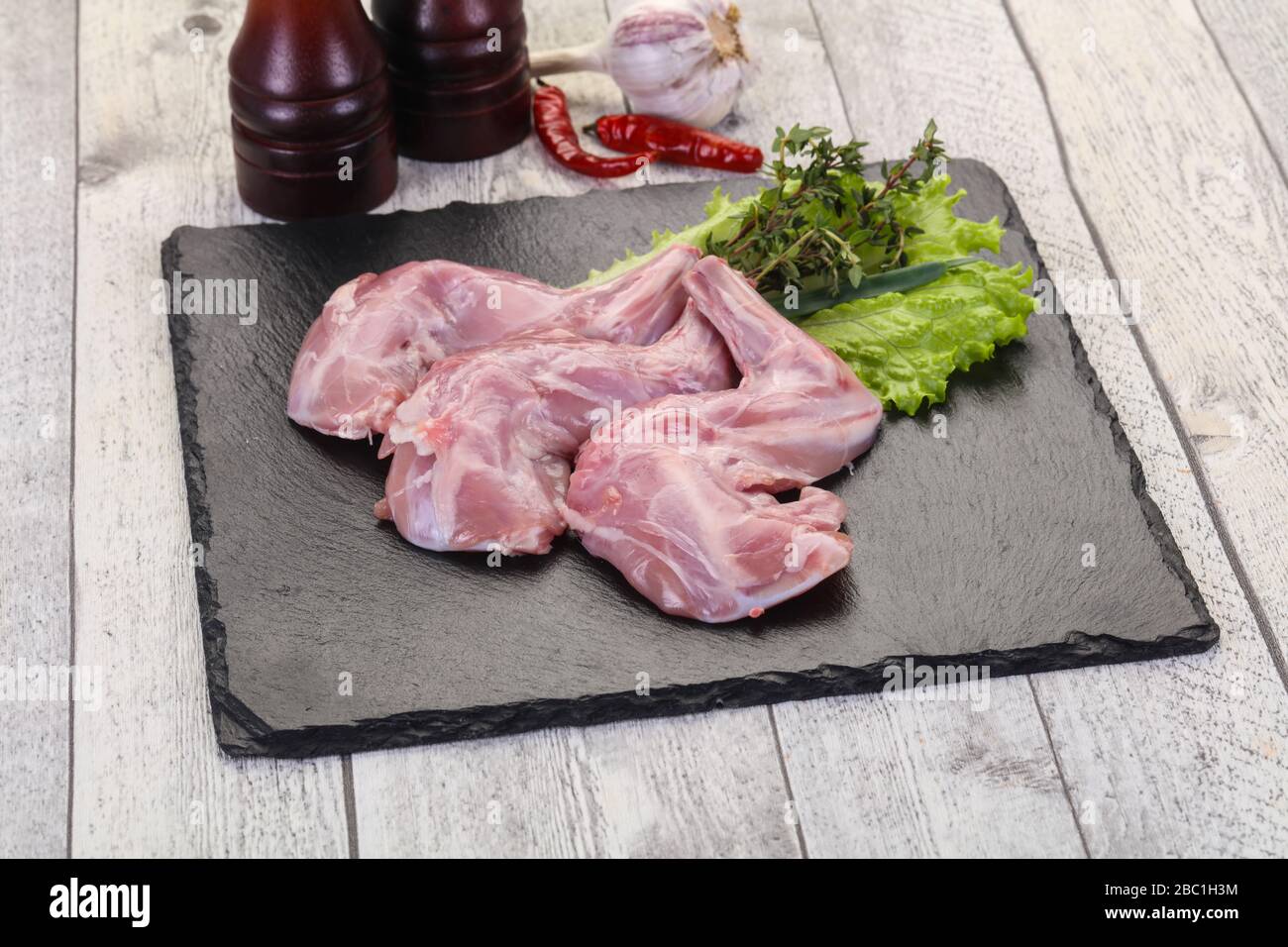 Raw rabbit legs ready for cooking Stock Photo - Alamy