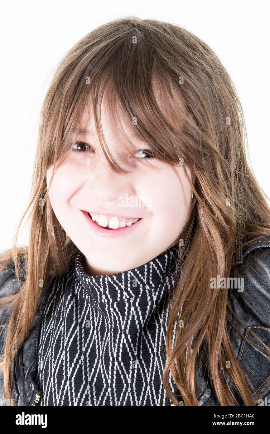 smiling Laughing cute girl portrait Stock Photo - Alamy