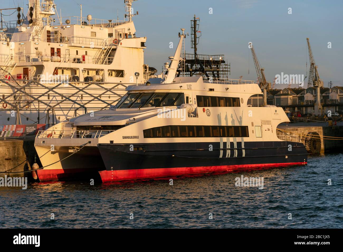 Cape Town, South Africa. 2019. The Robben Island fast ferry ...