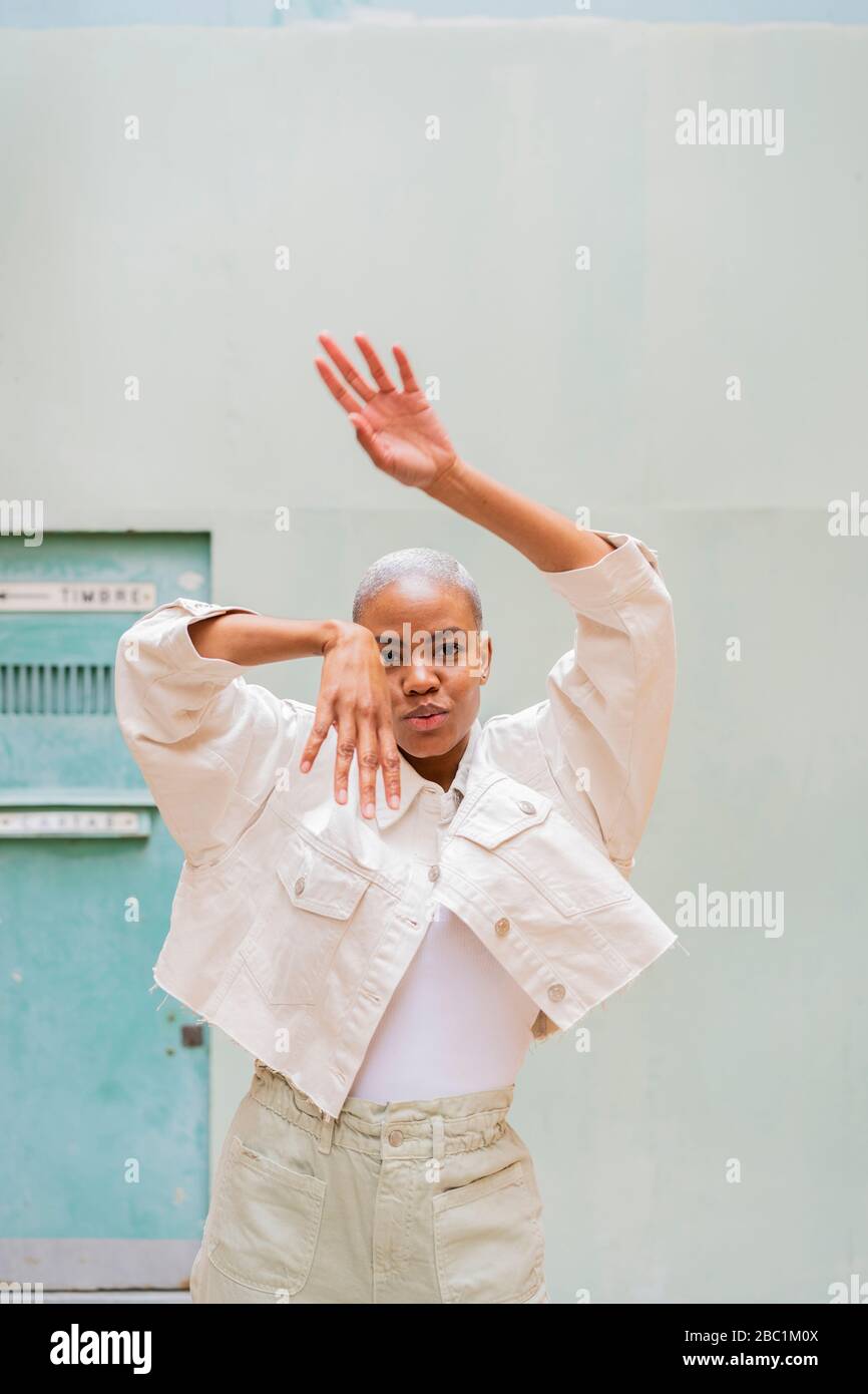 Moving with arms hi-res stock photography and images - Alamy