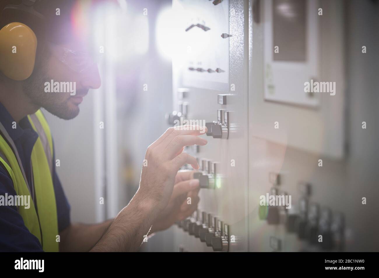 Man at control panel hi-res stock photography and images - Alamy