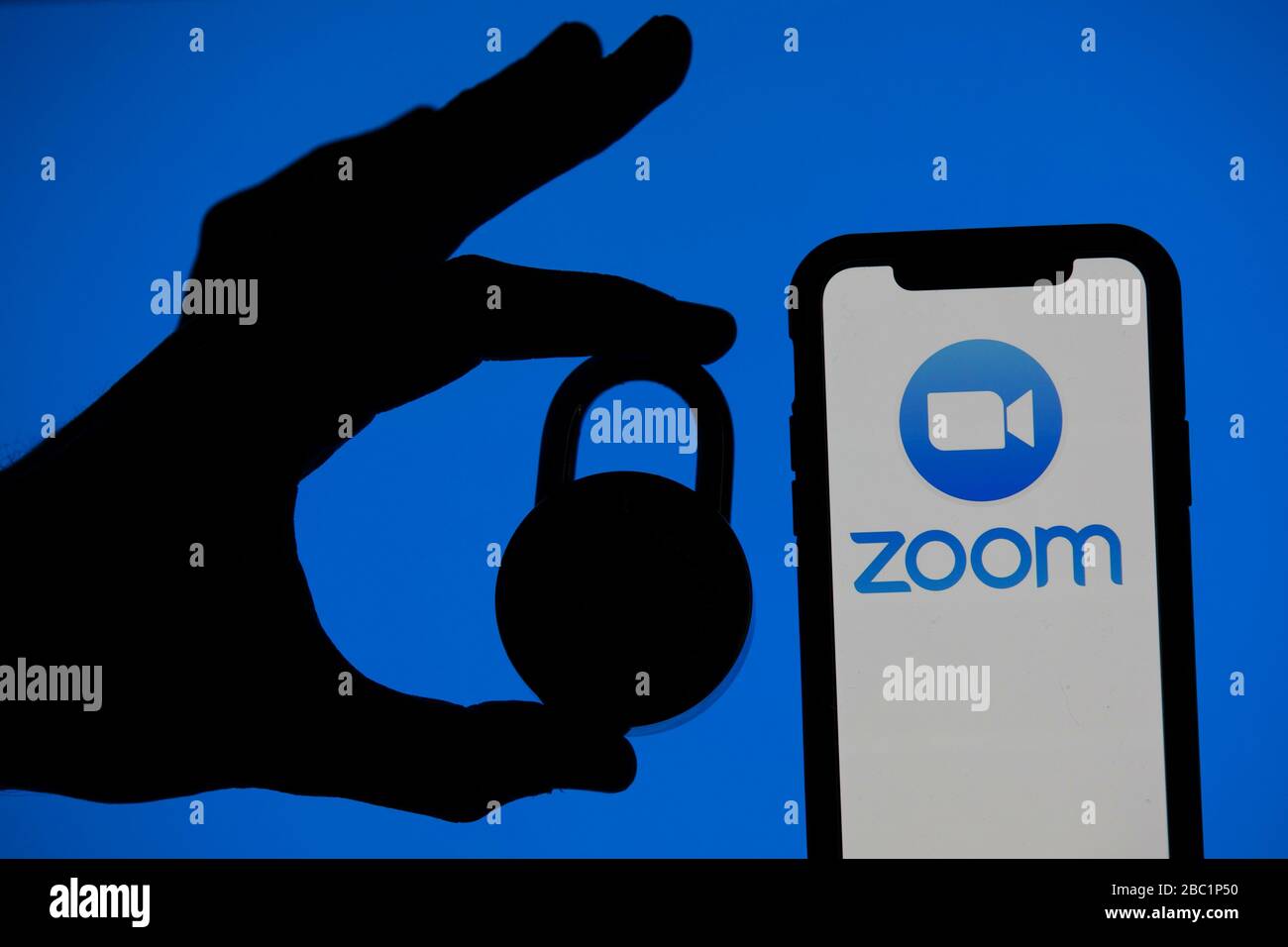 LONDON, UK - April 2nd 2020: Zoom video conference app icon on a mobile ...
