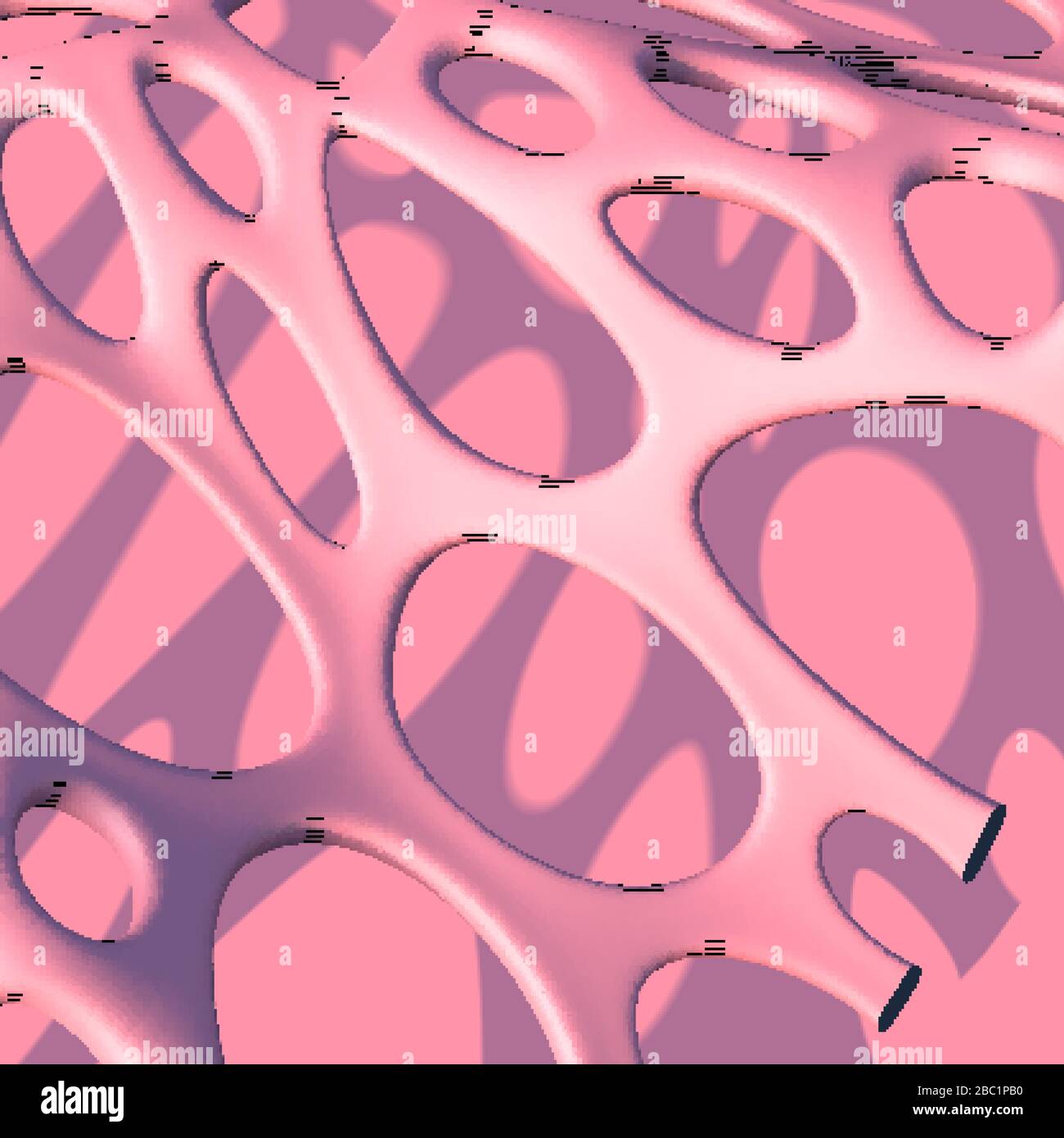 Artificial biologic fiber background with abstract pink mesh Stock ...