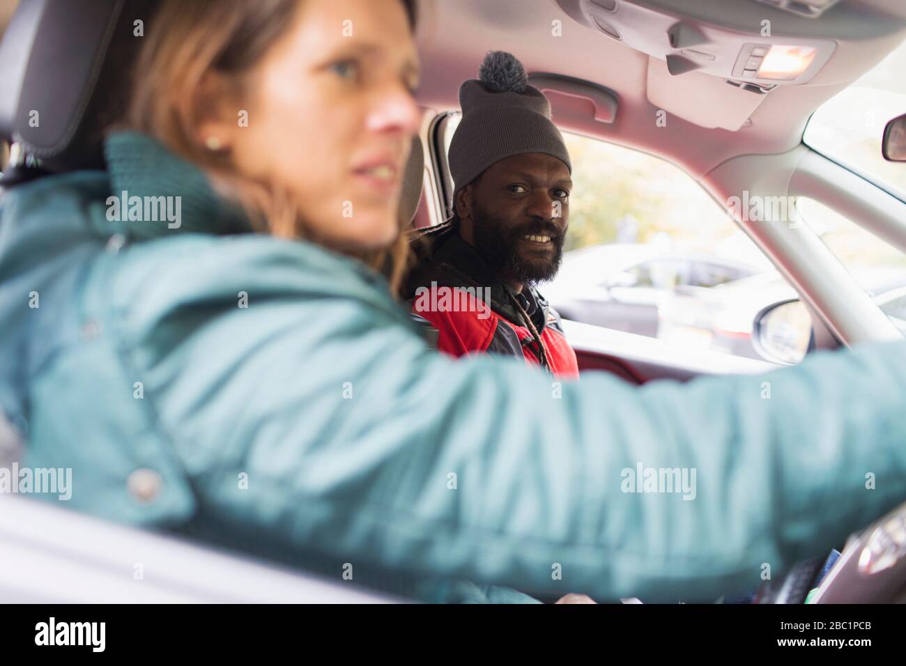 Couple sit car hi-res stock photography and images - Alamy