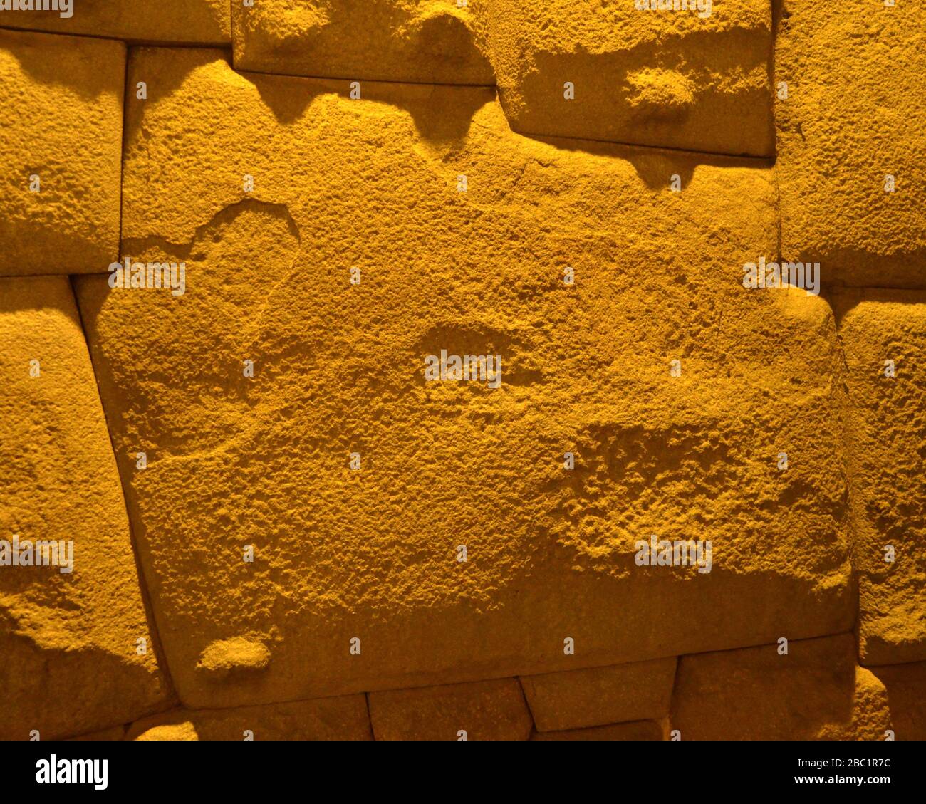 Famous twelve-angle stone of an Incan Palace, Cusco. Peru Stock Photo ...