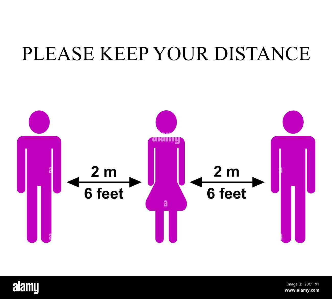 Safety distance between people, symbolic representation in an ...