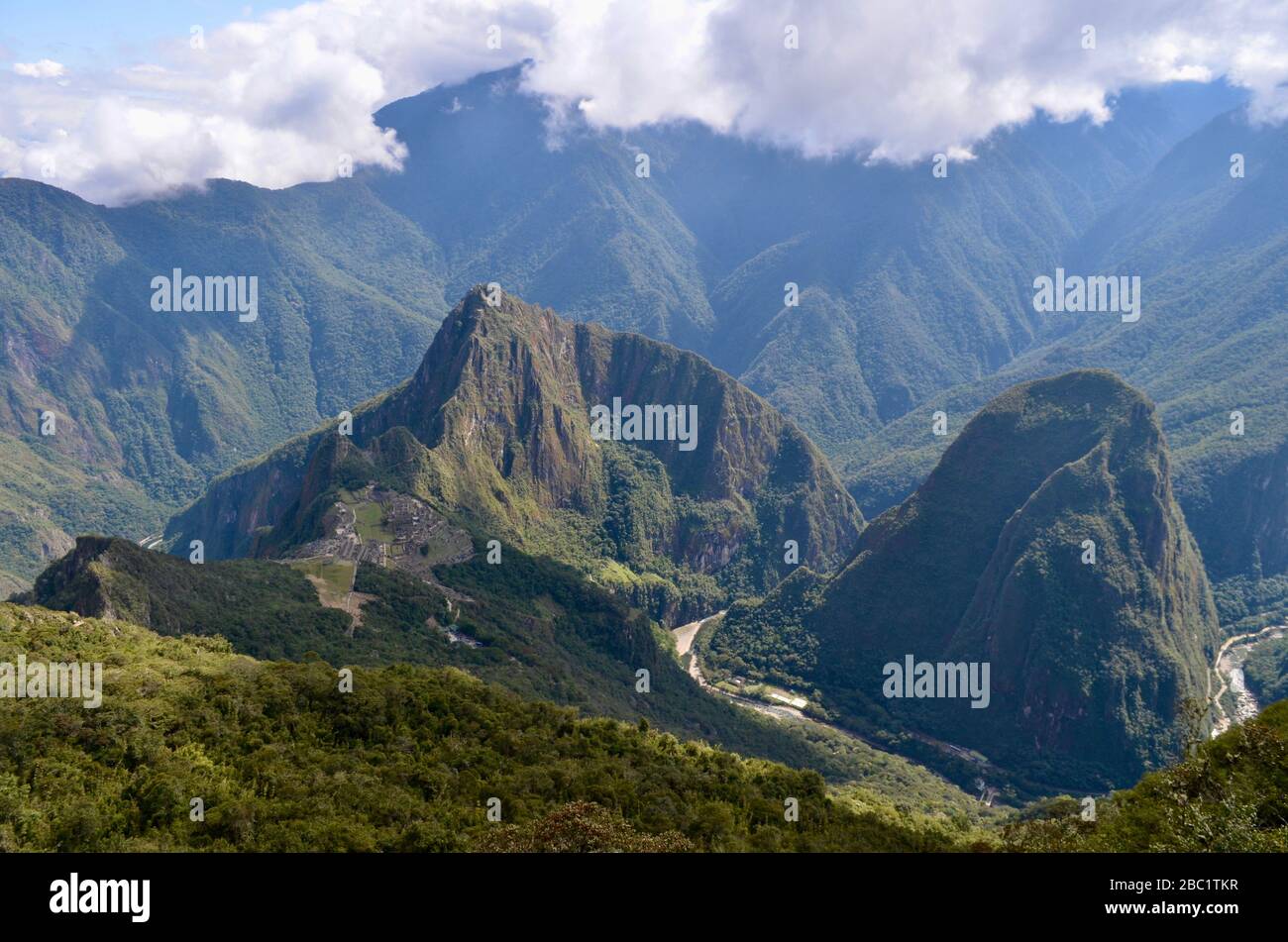 View of Machu Picchu from Machu Picchu mountain, Peru Stock Photo - Alamy