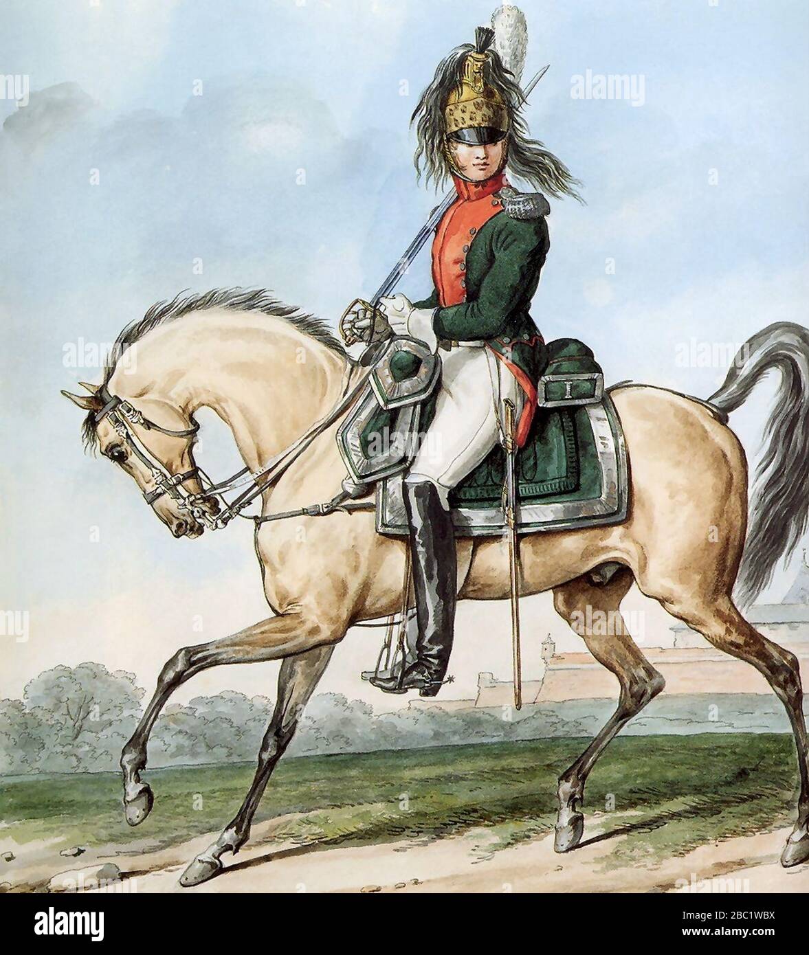 Grande Armée - 1st Regiment of Dragoons - Colonel Stock Photo - Alamy