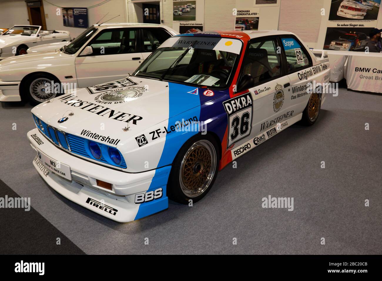 Three-quarters front view of Steve Soper's, Warsteiner BMW M3, Group A ...