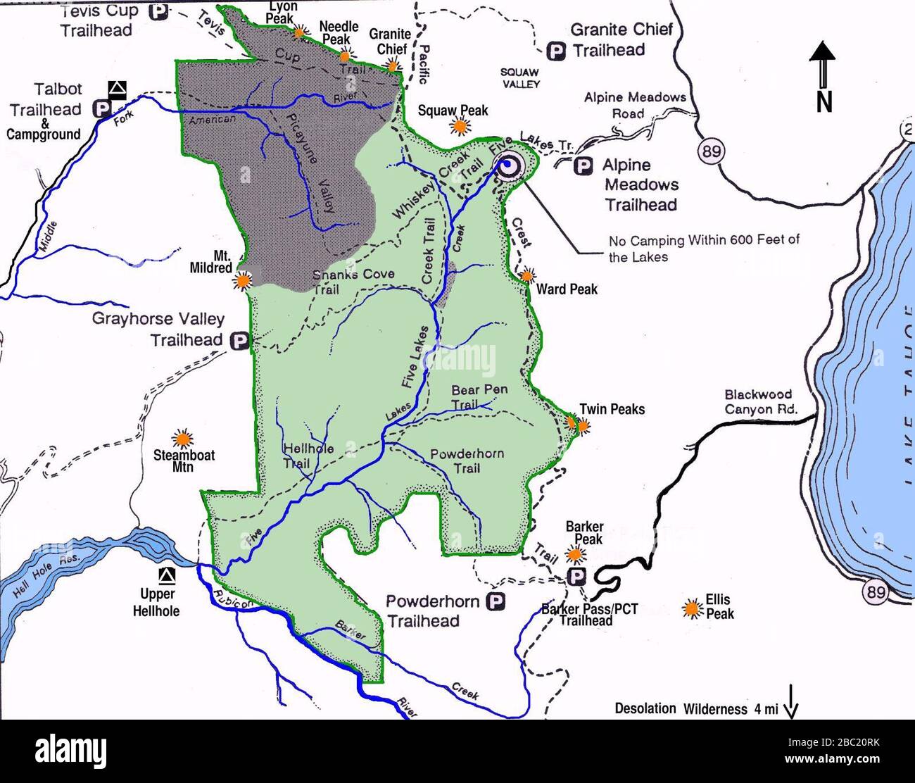 Granite Chief map Stock Photo - Alamy