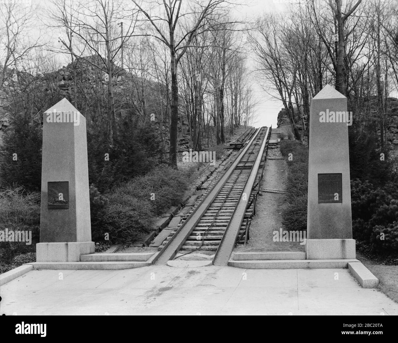 Granite Railway - General view of incline to Quarry from Northwest ...