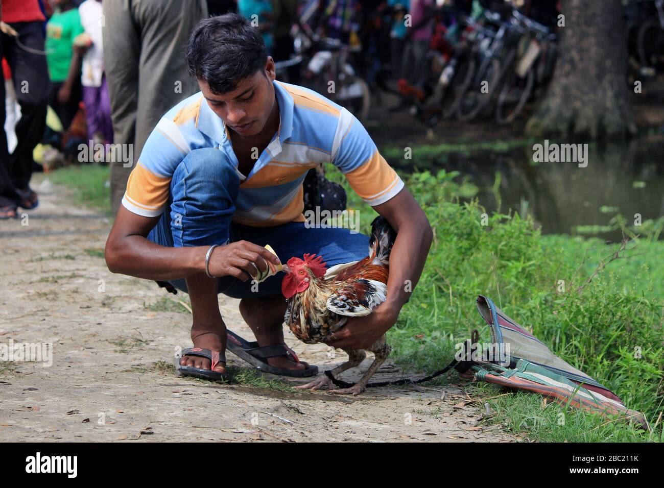 West Bengal in India on 15th August, 2017 : Preparation of traditional ...