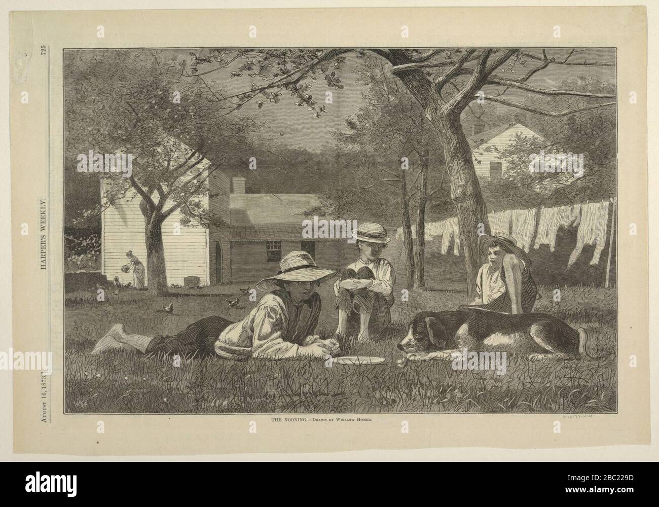 Graphic Design, ‘The Nooning‘, August 1873 Stock Photo - Alamy