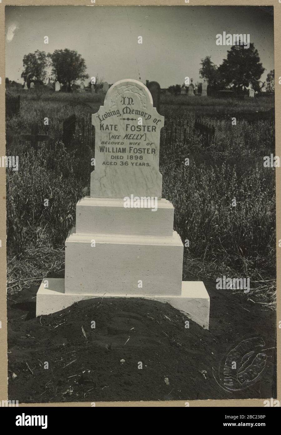 Grave and headstone of Kate Foster nee Kelly Stock Photo - Alamy