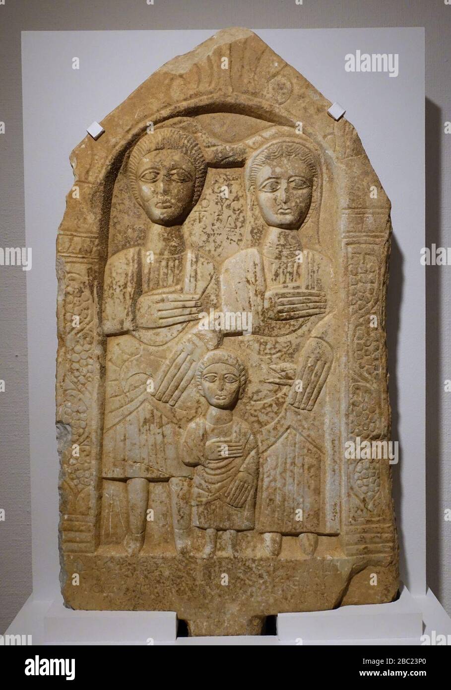 Grave stele with Greek inscription, Roman Phrygia, Turkey, c. 239-240 ...