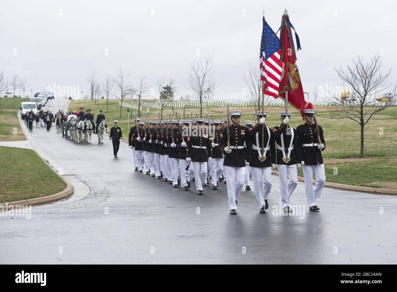 Graveside service for U.S. Marine Pvt. Harry K. Tye, killed during the ...