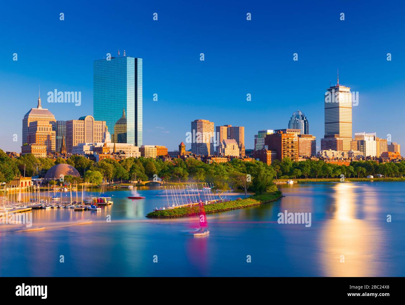 Back bay reflected in charles hi-res stock photography and images - Alamy