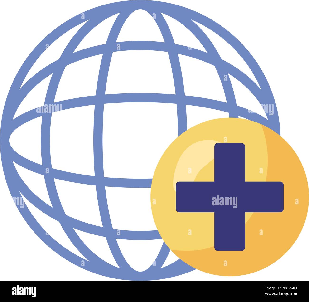 sphere with medical cross symbol detaild style Stock Vector Image & Art ...