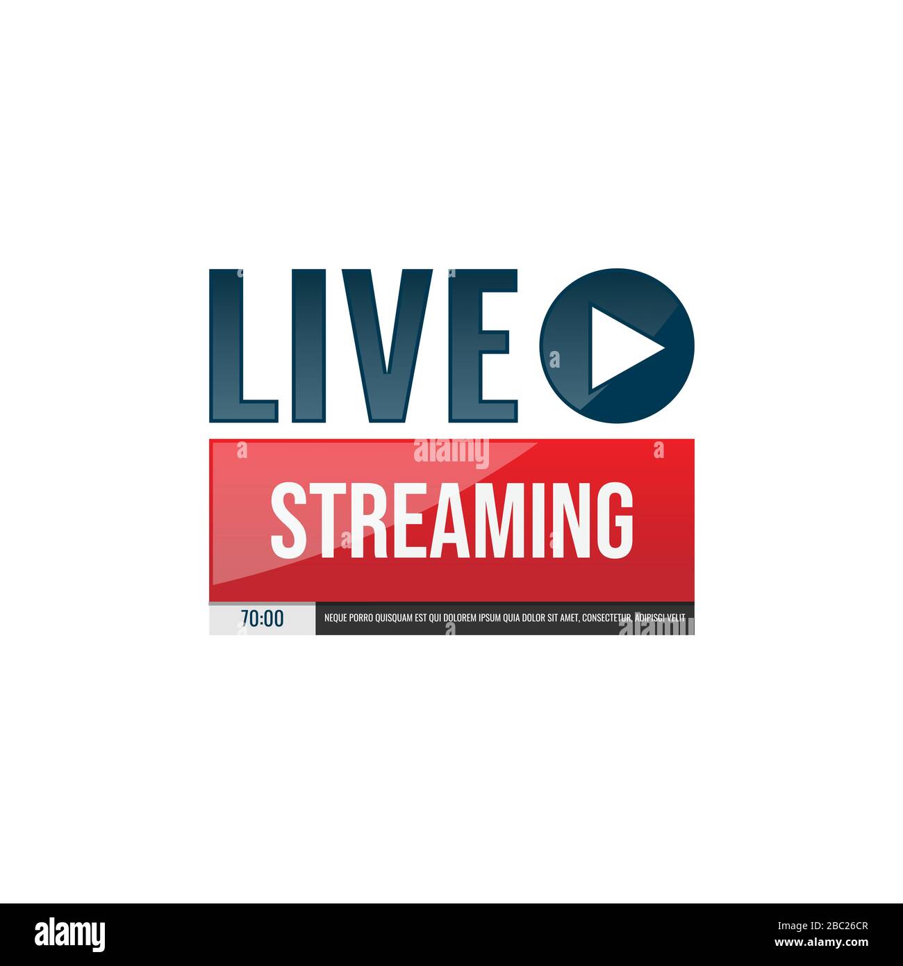 Live Streaming Label Vector Template Design Illustration. Live stream ...