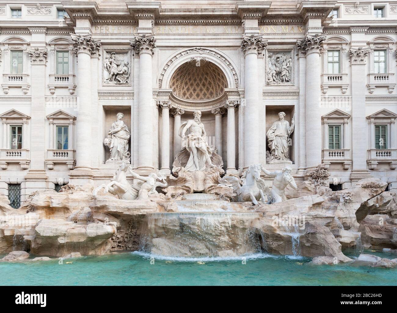 Rome, Italy - October 6, 2018: The famous Trevi Fountain at Piazza ...