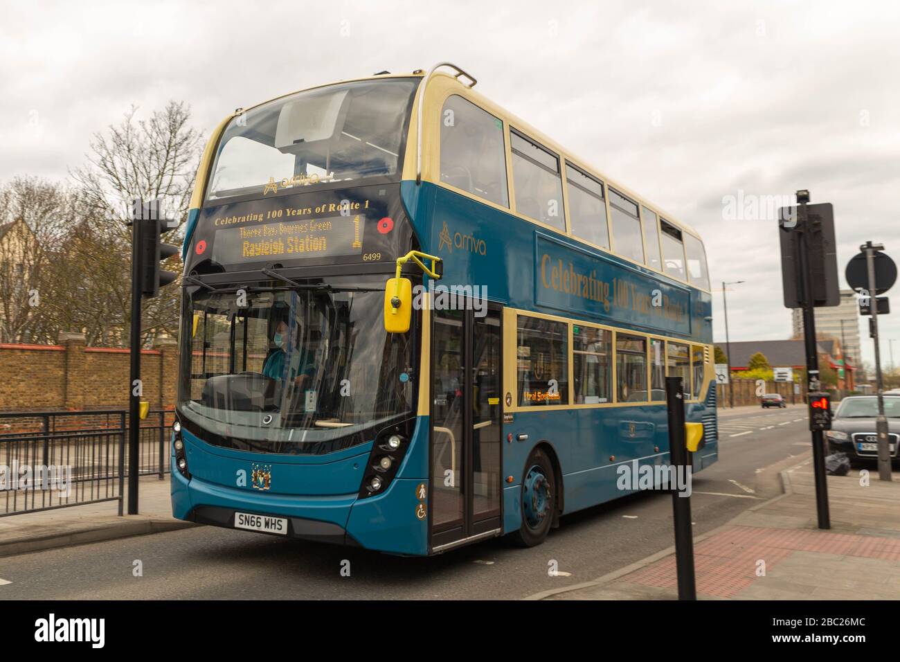 100 years special edition bus, Number 1. Southend-on-Sea, UK Stock ...