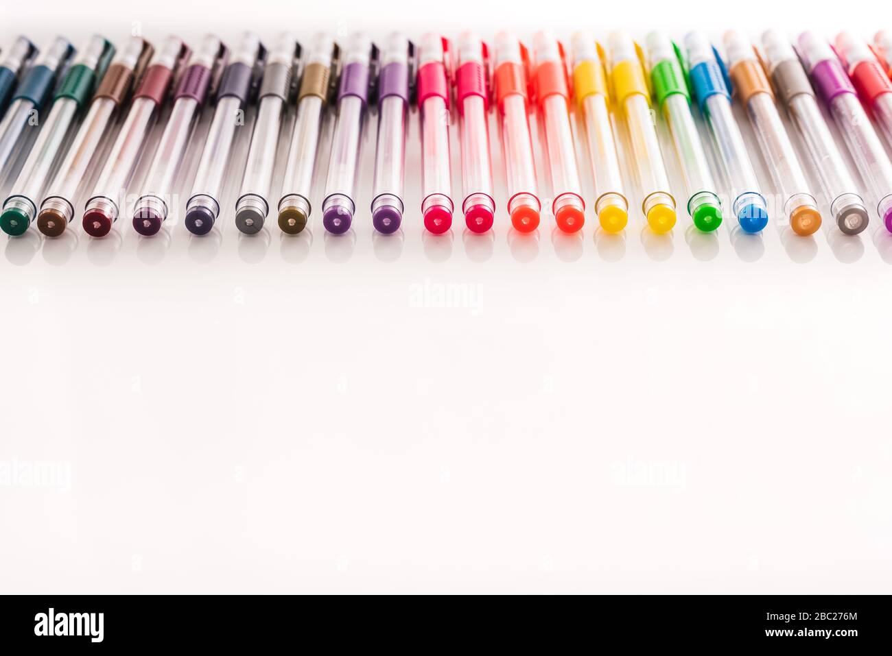 school supplies to paint with ordered colored markers for children on a ...
