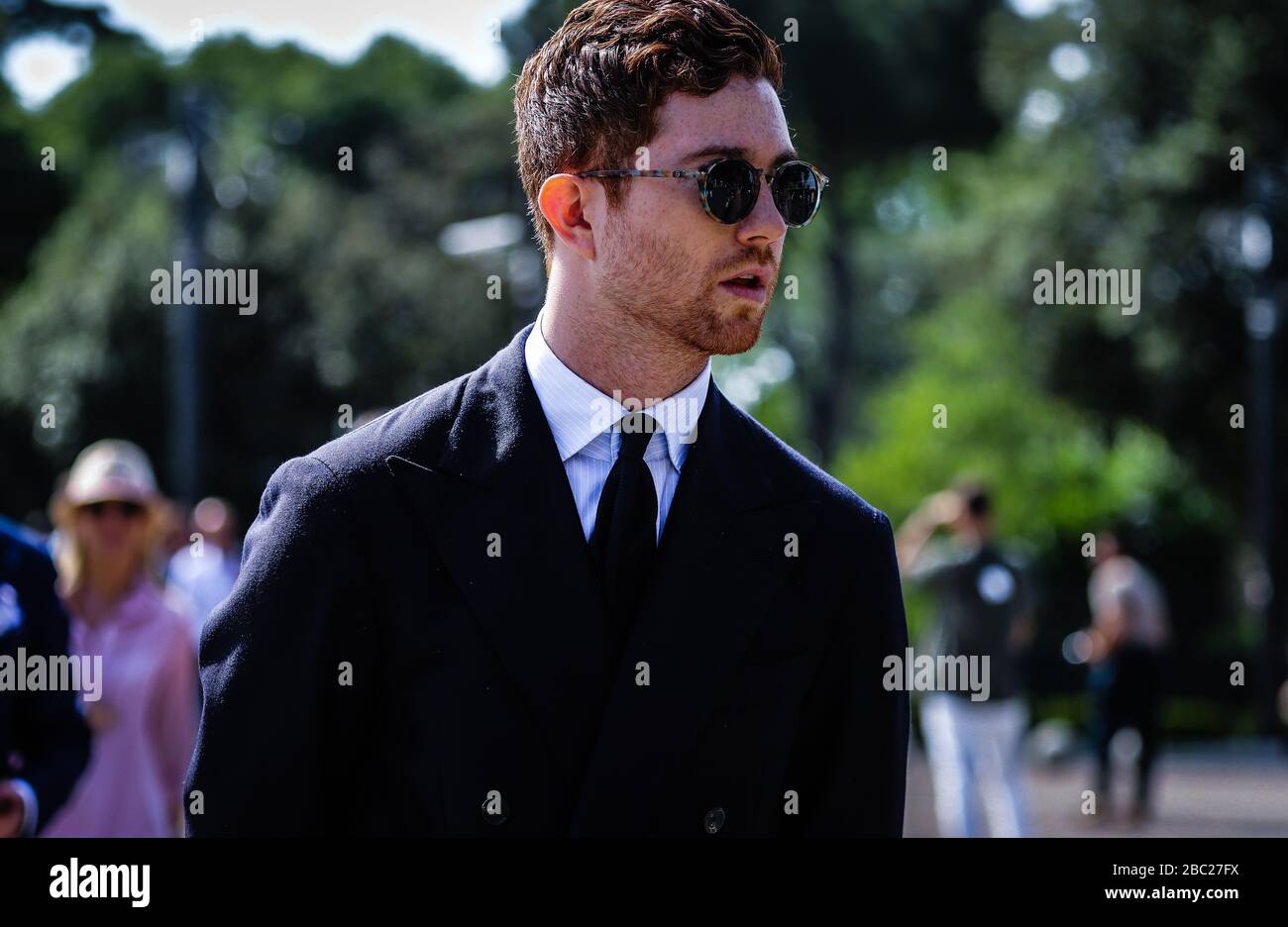 FLORENCE, Italy- June 11 2019: Jake Grantham on the street during the ...