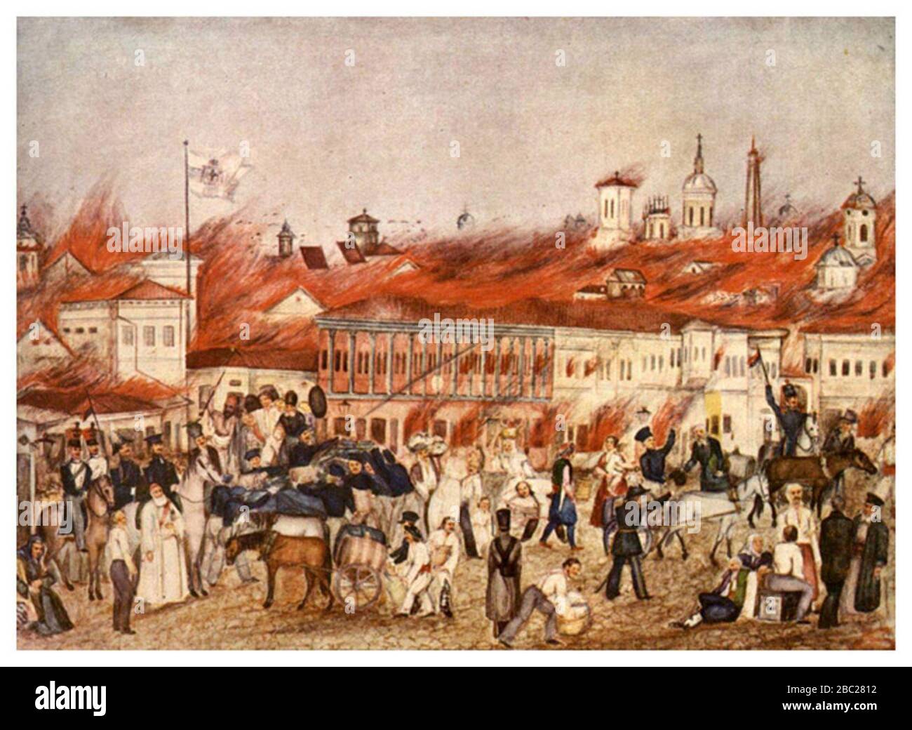 Great Fire of Bucharest 1847 Stock Photo - Alamy