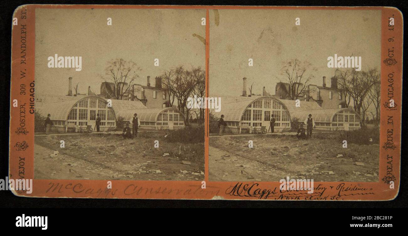 Great Fire in Chicago, October 9, 1871, Ezra B. McCagg Conservatory ...