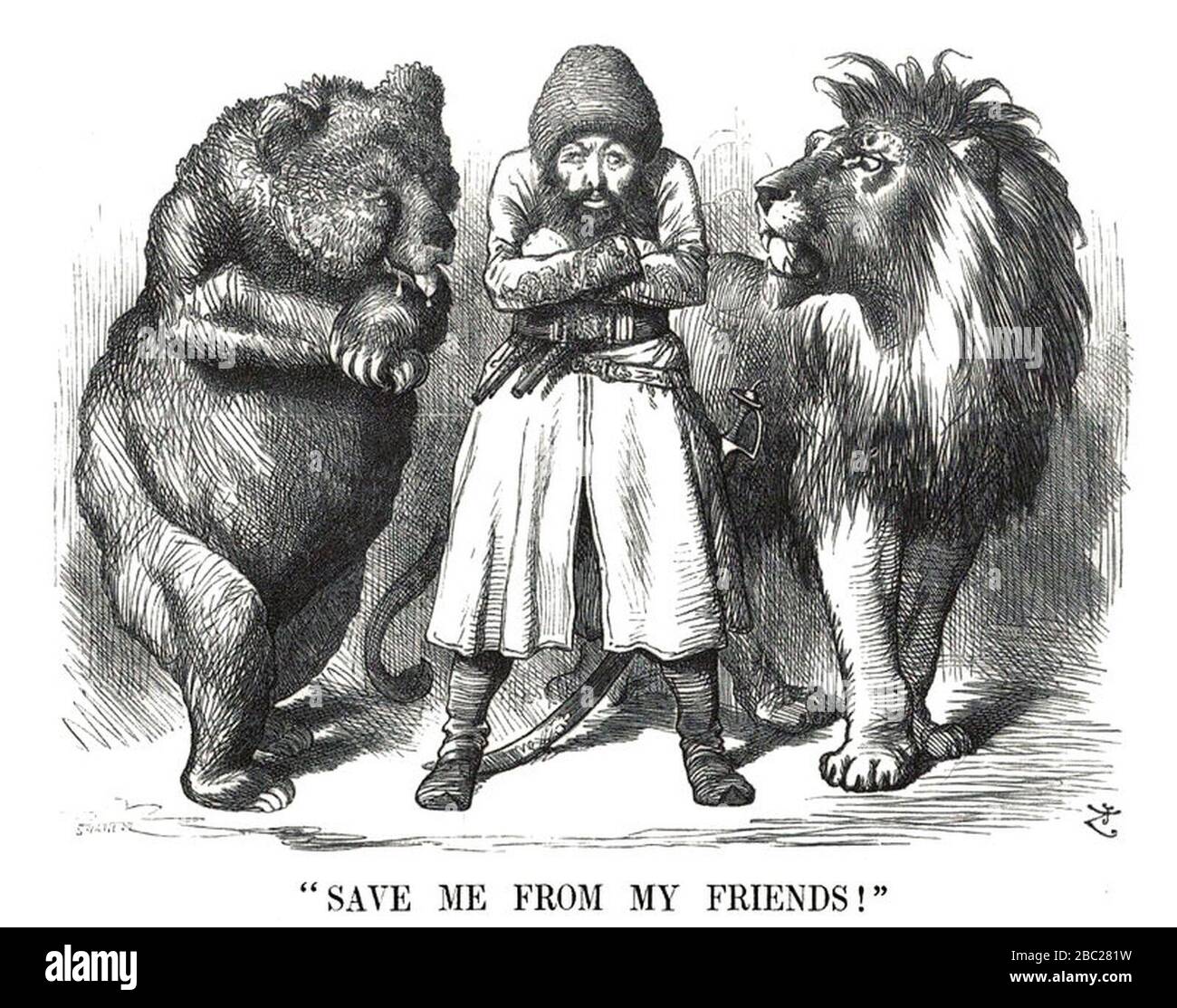 Great Game cartoon from 1878 Stock Photo - Alamy