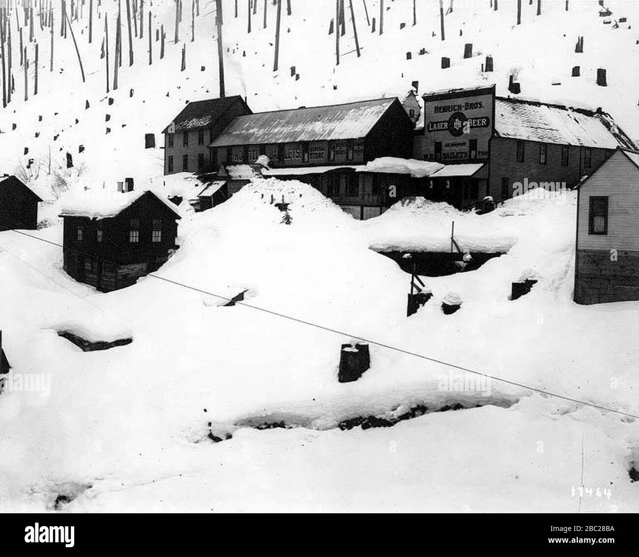 Great Northern Railroad, Wellington disaster; Bailets Hotel Stock Photo ...