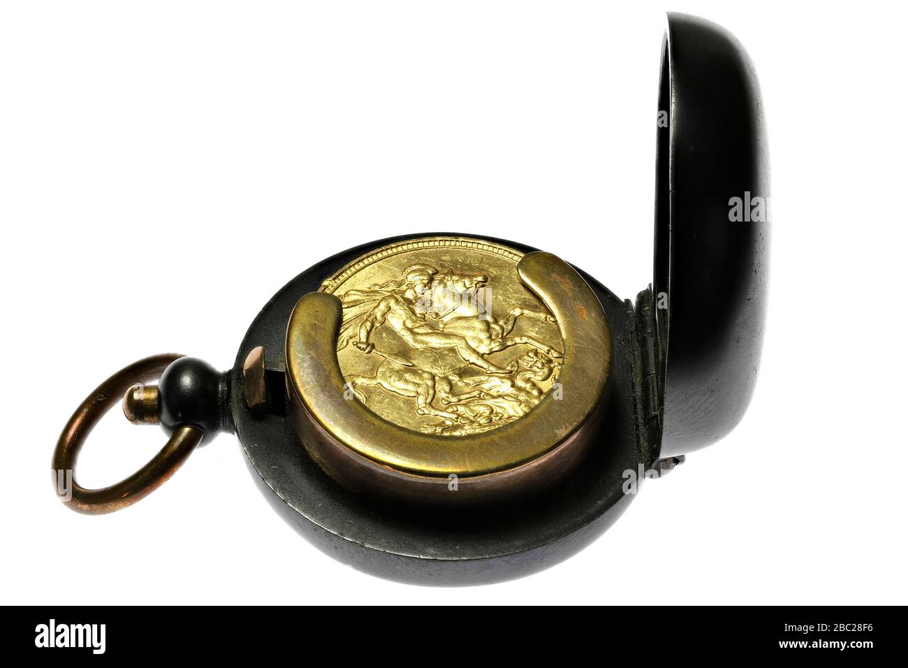 Sovereign coin in case hi-res stock photography and images - Alamy