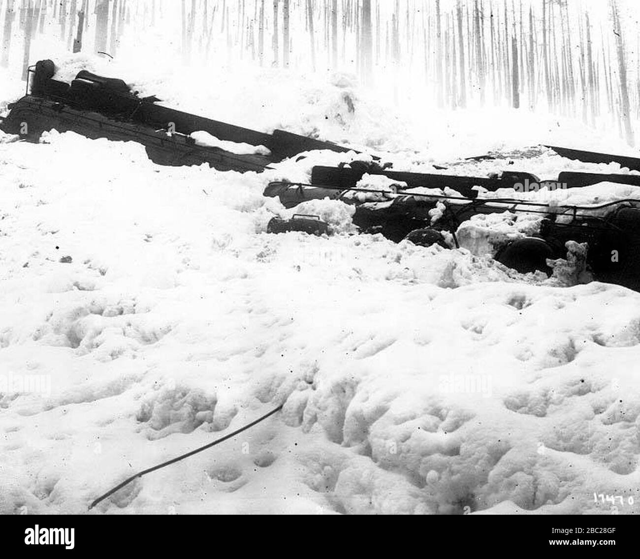 Great Northern Railroad, Wellington disaster; two locomotives Stock ...