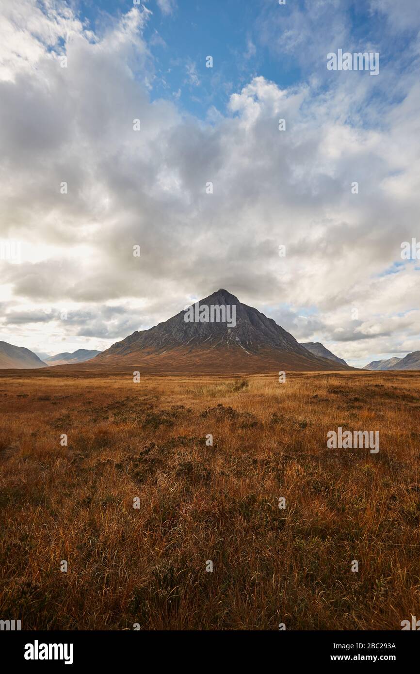 Buachaille Etive Mòr, Stob Dearg, as seen in autumn, in the Scottish ...