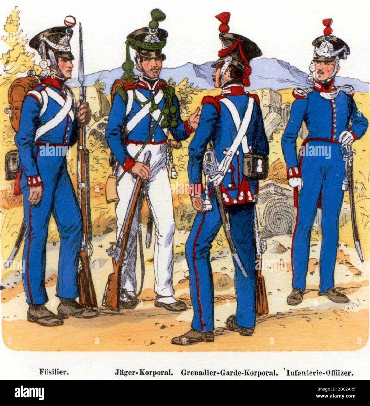 Greek infantry, 1832 (cropped Stock Photo - Alamy